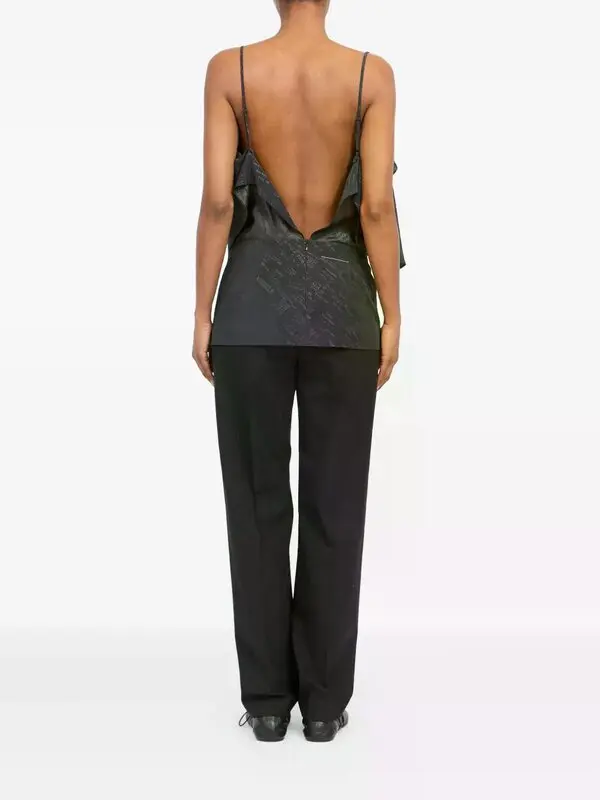 MAISON MARGIELA Ruffled Open Back Top