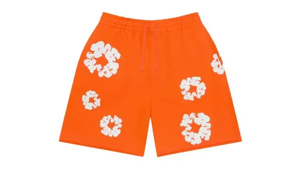 DENIM TEARS Cotton Wreath Sweatshorts - Orange