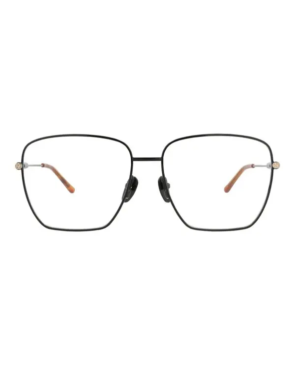 Gucci Squareframe Metal Optical Frames - Black Black Transparent (gg1414o/30014424/003)