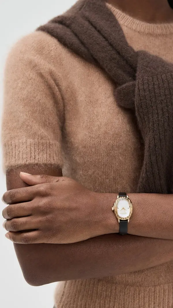 Ettika Timeless Texture Leather Watch