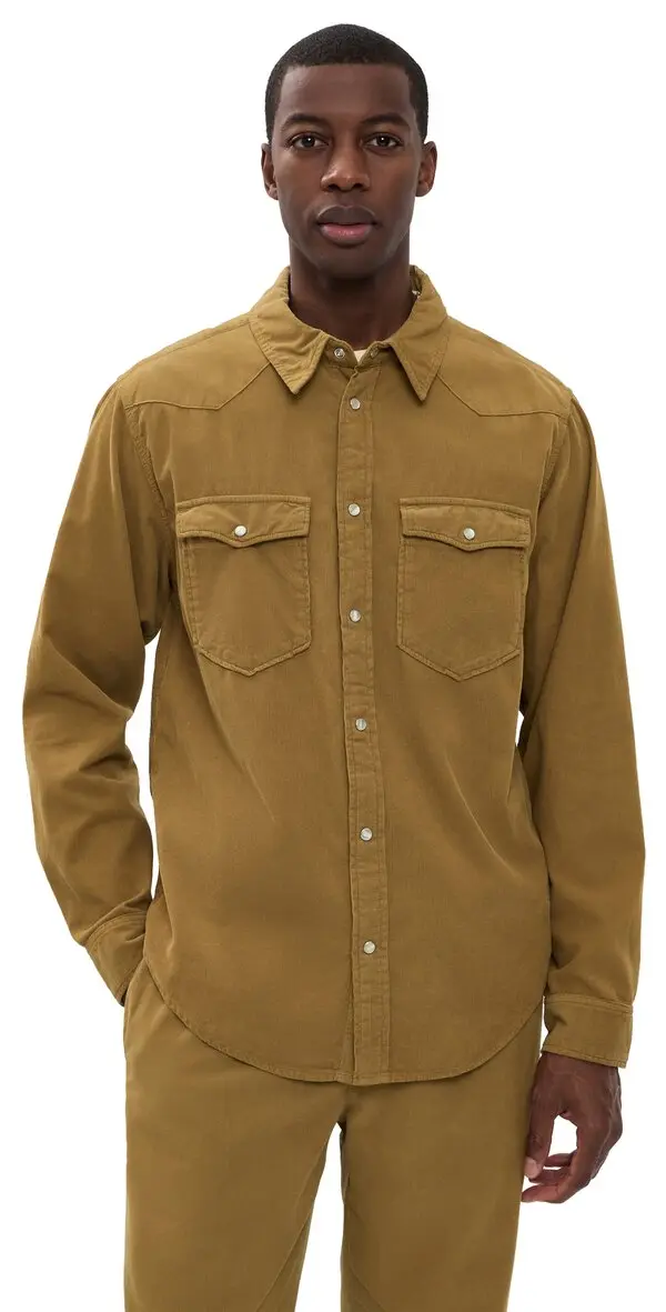 Isabel Marant Vasco Fine Corduroy Shirt - Light Bronze
