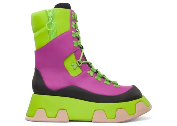 Camper Wilma Extreme Platform Boot - Green/purple/black