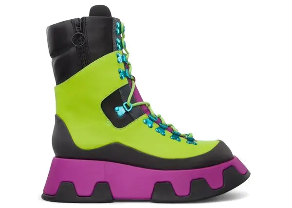 Camper Wilma Extreme Platform Boot - Black/green/purple
