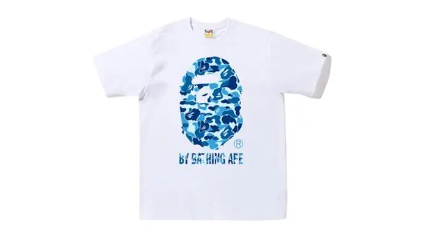 A BATHING APE Abc Camo Bathing Ape 1i80110005 Tee Shirt - White/blue