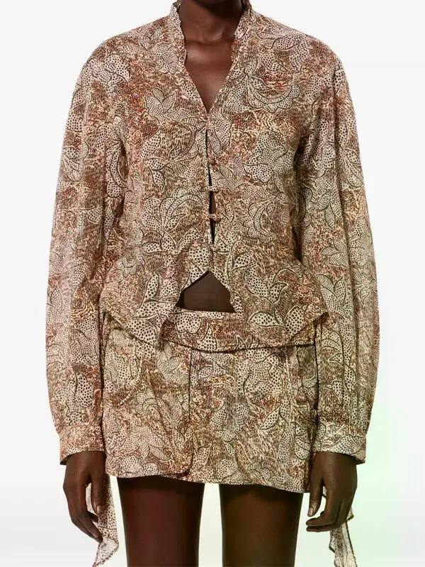 Isabel Marant Étoile Celeny Floral-pattern Blouse - Neutrals