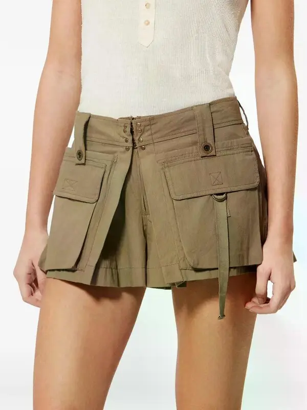 Isabel Marant Étoile Barta Cargo Flared Shorts - Neutrals