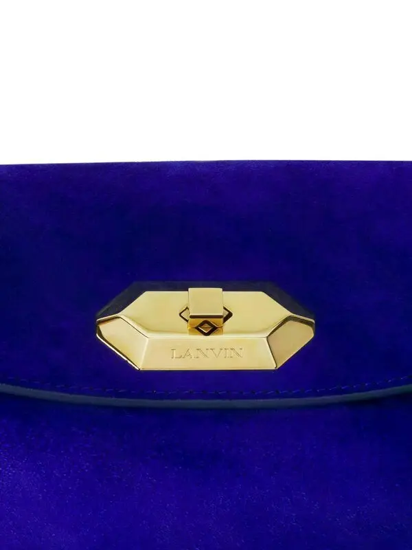 LANVIN Panelled Suede Shoulder Bag - Blue