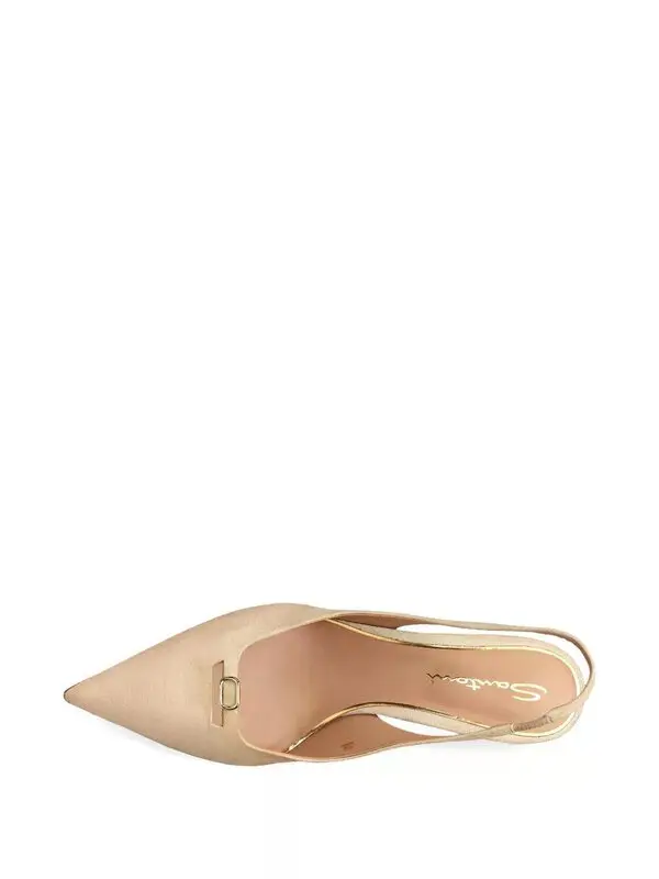 Santoni Buckle Slingback Pumps - Neutrals