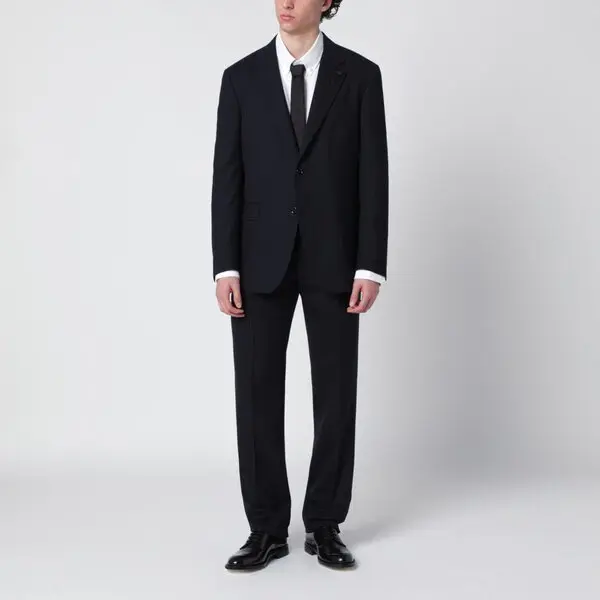 LARDINI Pinstripe Wool Single-breasted Suit