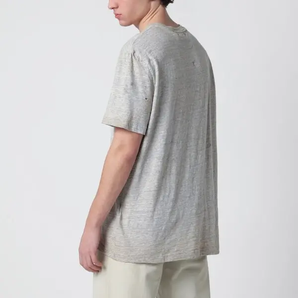 GOLDEN GOOSE Vintage-effect T-shirt With Print - Grey