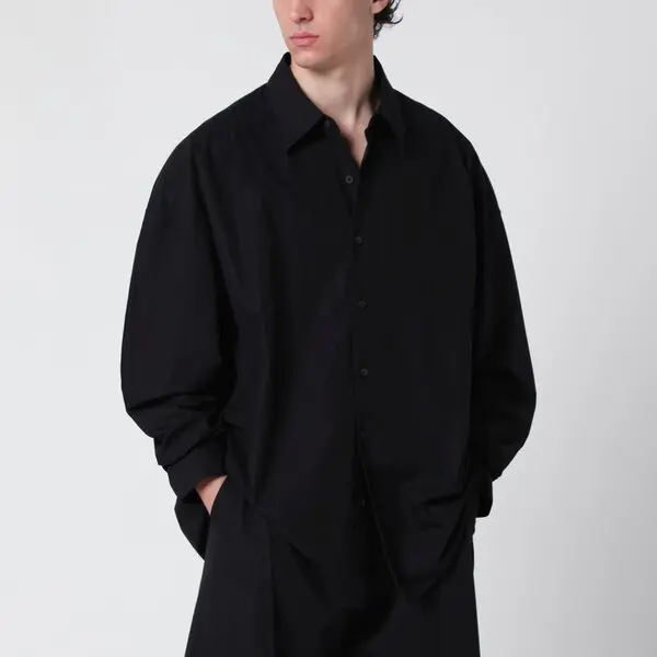 ENTIRE STUDIOS Oversized Long-sleeve Shirt - Black