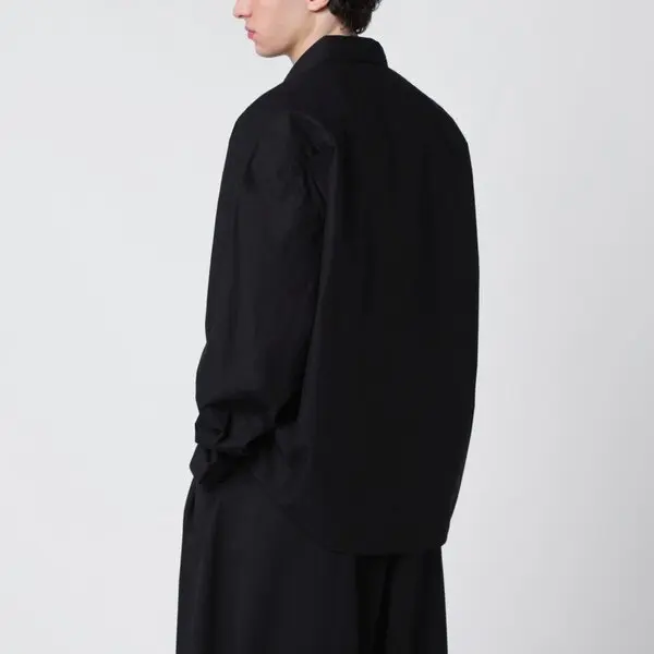 ENTIRE STUDIOS Oversized Long-sleeve Shirt - Black