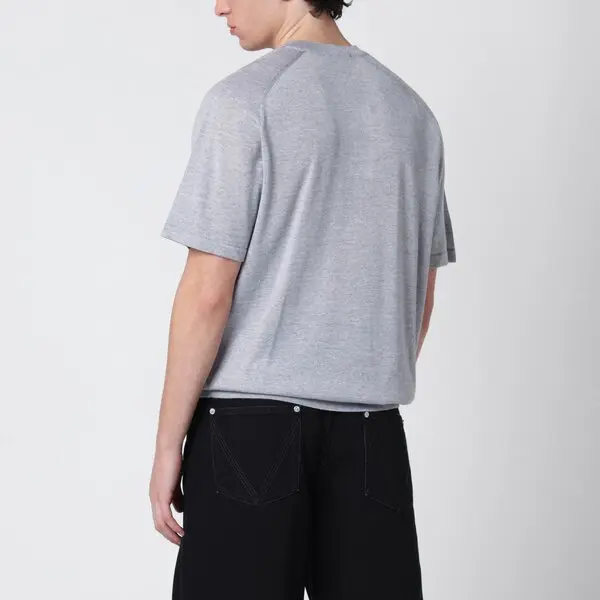 Maison Kitsuné Mélange Fox Head Wool Sweater - Grey