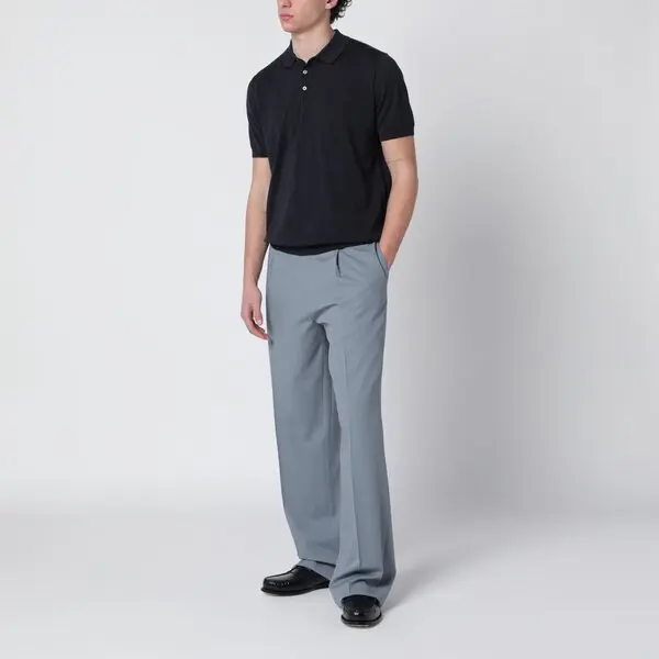 DRUMOHR Navy Cotton Polo - Blue