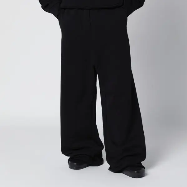 ENTIRE STUDIOS Wide-leg Cotton Jogging Trousers - Black