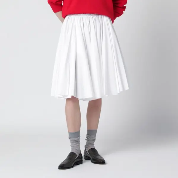 Ami Cotton Skirt - White