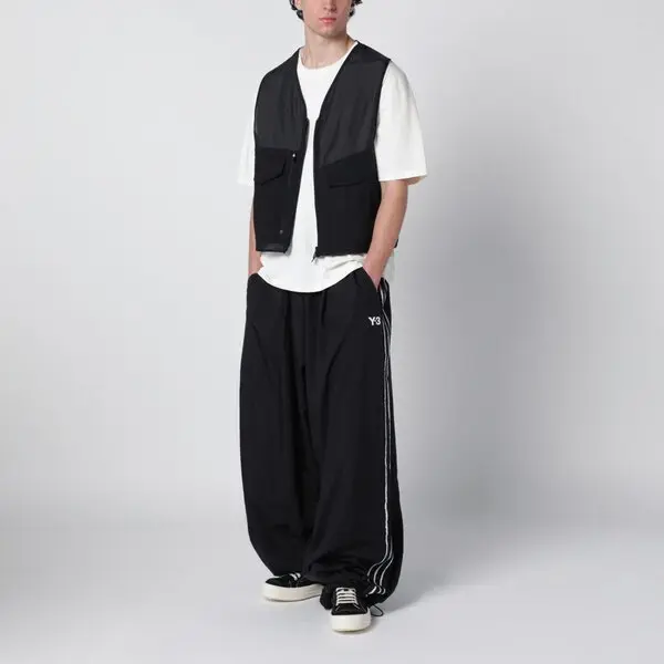 ADIDAS Y-3 Wide 3-stripes Raw Edge Trousers