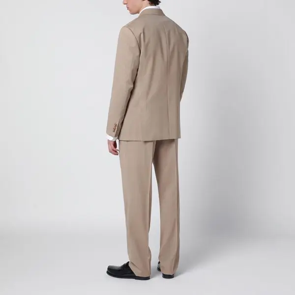 LARDINI Single-breasted Linen Suit - Beige