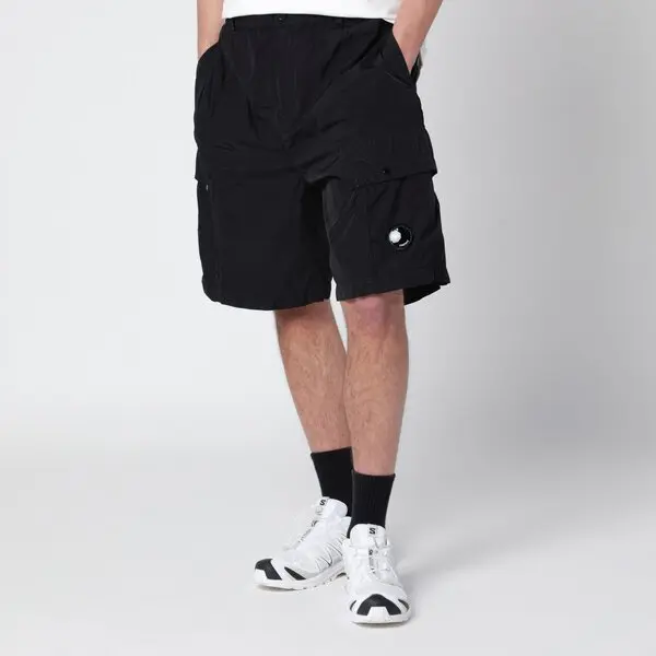 C.P. COMPANY Technical Fabric Cargo Bermuda Shorts - Black