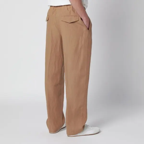 LARDINI Camel Linen Trousers