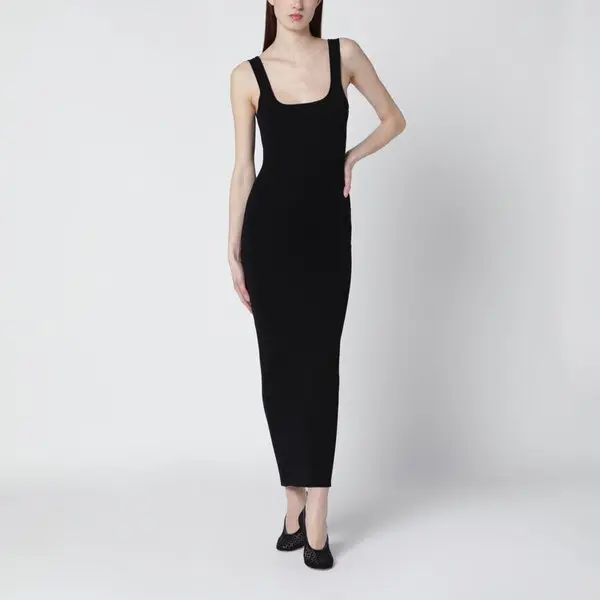 ENTIRE STUDIOS Fitted Dress In Viscose Jersey - Black