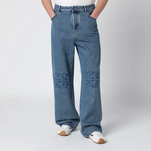Loewe Jeans With Anagram Embroidery
