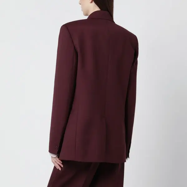 THE FRANKIE SHOP Monterey Structured Wool-blend Jacket - Burgundy
