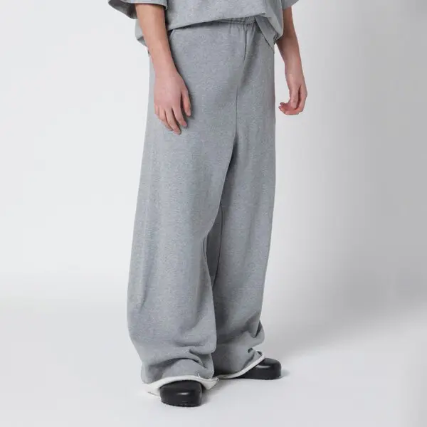 ENTIRE STUDIOS Black Wide-leg Cotton Jogging Trousers - Grey