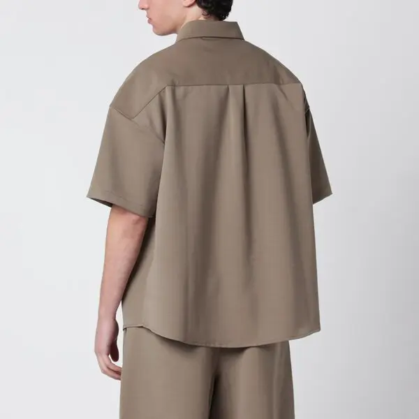 ENTIRE STUDIOS Beige Oversized Short-sleeve Shirt
