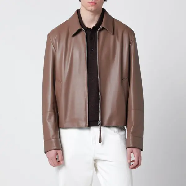 Loewe Reversible Taupe Leather Jacket