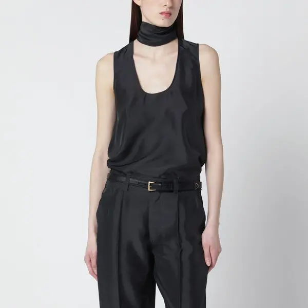 DURAZZI MILANO Silk Tank Top With Scarf