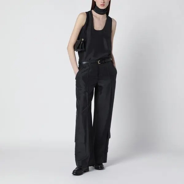 DURAZZI MILANO Silk Tank Top With Scarf