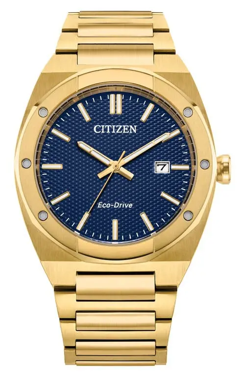 Citizen Sport Luxury Integrated Bracelet Watch - Blue/goldone