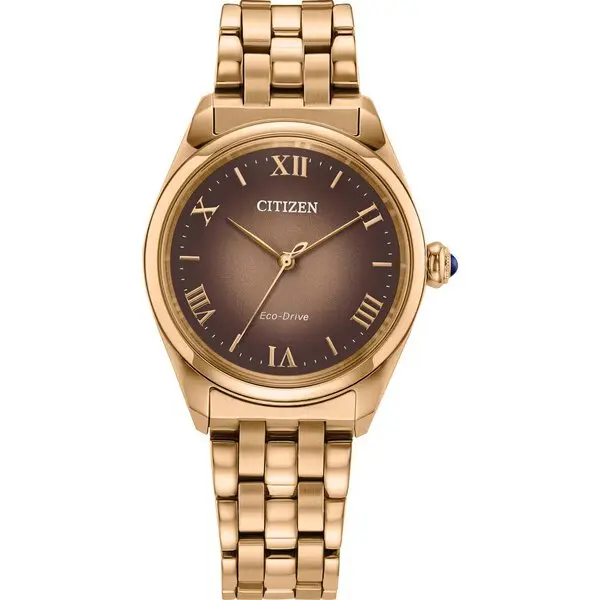 Citizen Classic Rose Gold Tone Bracelet Watch - Brown/rose Goldone