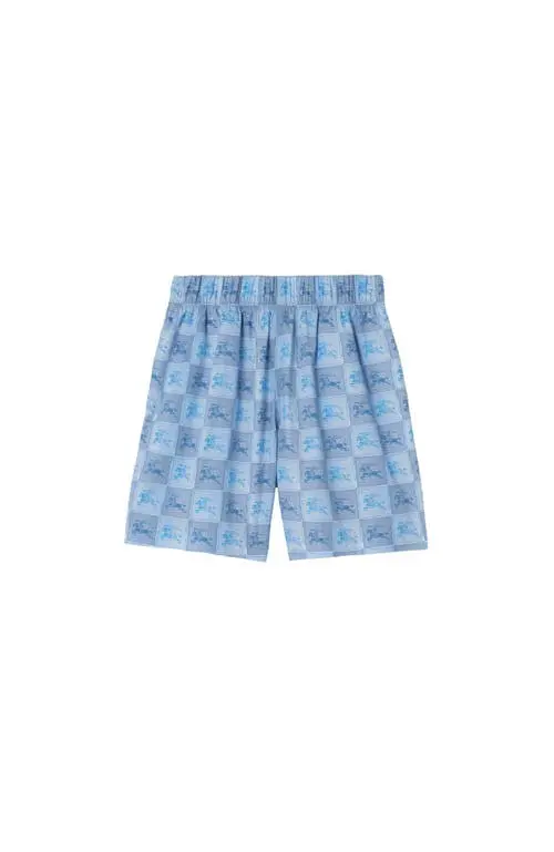 Burberry Ekd Checkerboard Cotton Shorts