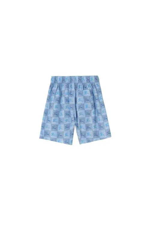 Burberry Ekd Checkerboard Cotton Shorts