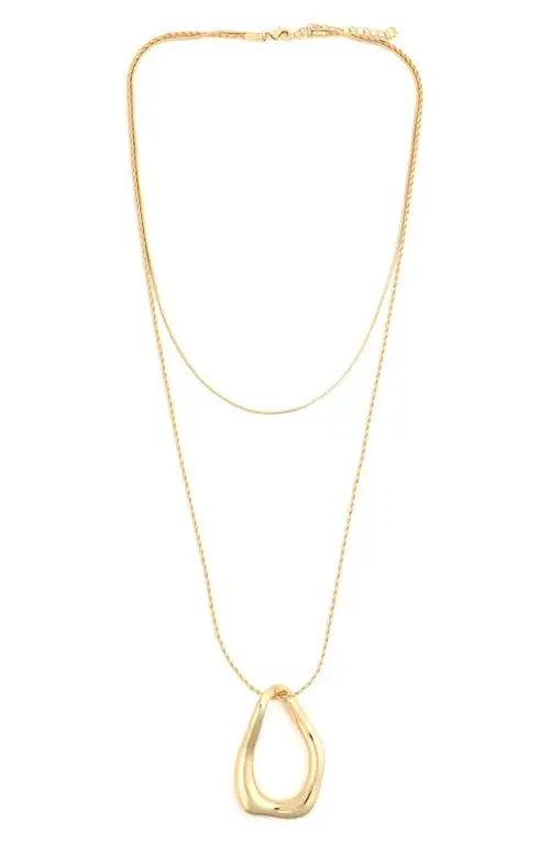 PANACEA Layered Pendant Necklace - Gold