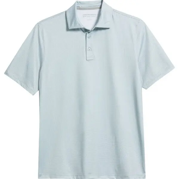 Johnston & Murphy Xc+™ Ace Micropattern Performance Golf Polo - Sage/white Gingham