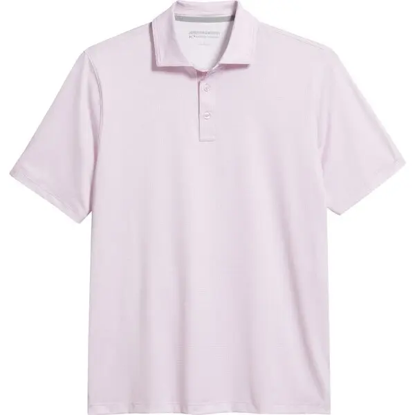 Johnston & Murphy Xc+™ Ace Micropattern Performance Golf Polo - Pink/white Gingham