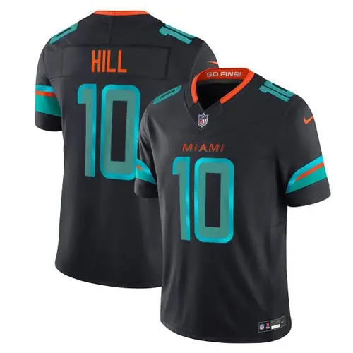 Nike Tyreek Hill Pitch Blue Miami Dolphins 2025 Rivalries Collection Limited Jersey - Navy