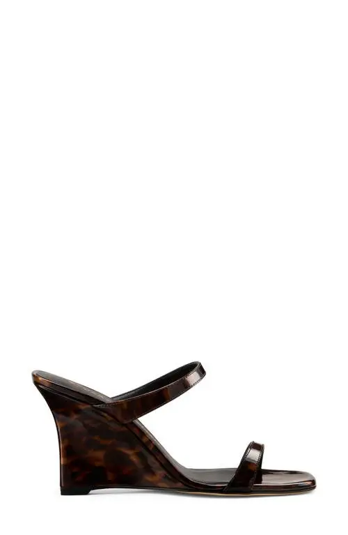 STUART WEITZMAN Vinnie 85 Patent Leather Wedge Slide Sandal - Classic