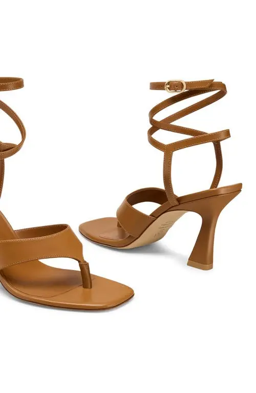 STUART WEITZMAN Vinnie 85 Wrap Sandal - Boho Tan