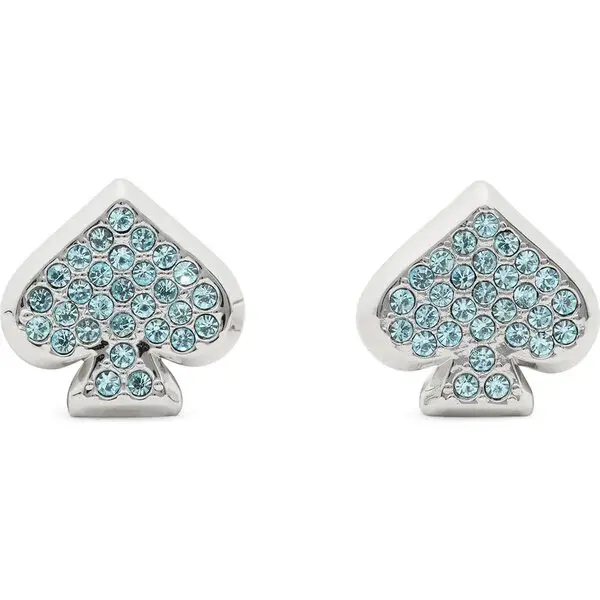 Kate Spade New York Pavé Stud Earrings - Blue/silver