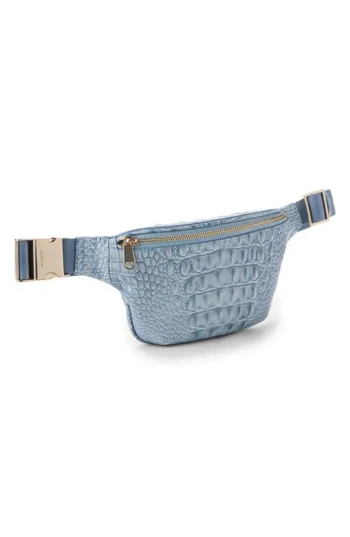 Brahmin Hollis Croc Embossed Leather Sling Bag