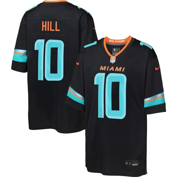 Nike Youth Tyreek Hill Pitch Blue Miami Dolphins 2025 Rivalries Collection Game Jersey - Navy