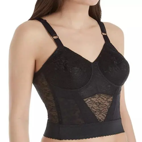 RAGO Longline Wireless Shaping Bra With Expandable Cups - Black