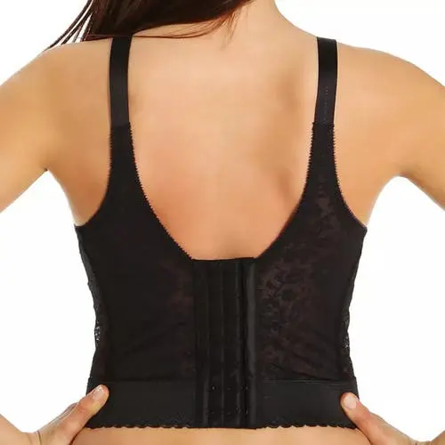 RAGO Longline Wireless Shaping Bra With Expandable Cups - Black