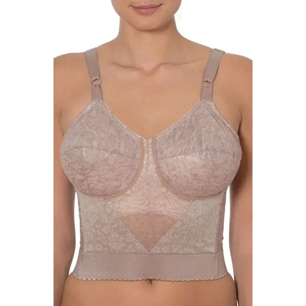 RAGO Longline Wireless Shaping Bra With Expandable Cups - Mocha
