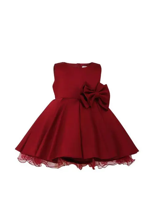 TULLEEN Bow Waist Dress - Red