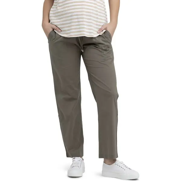 RIPE MATERNITY Philly Cotton Pant - Moss
